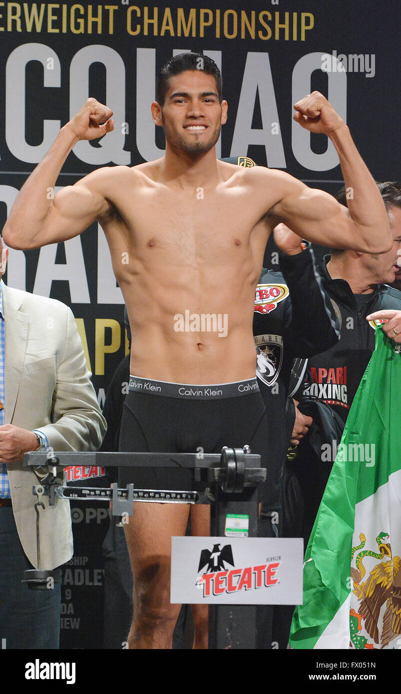 Las Vegas, Nevada, USA. 8th Apr, 2016. Boxer Gilberto Ramirez attends ...