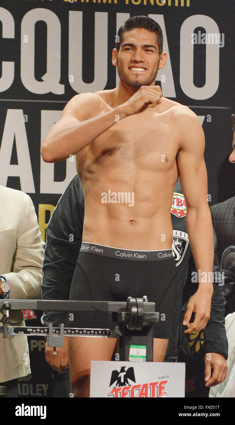 Las Vegas, Nevada, USA. 8th Apr, 2016. Boxer Gilberto Ramirez attends ...