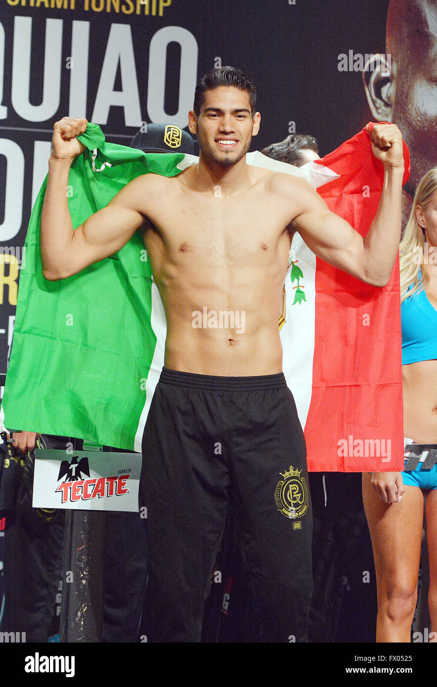 Las Vegas, Nevada, USA. 8th Apr, 2016. Boxer Gilberto Ramirez attends ...