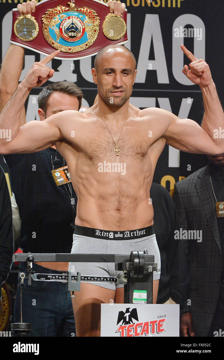 Las Vegas, Nevada, USA. 8th Apr, 2016. Boxer Arthur Abraham attends the ...