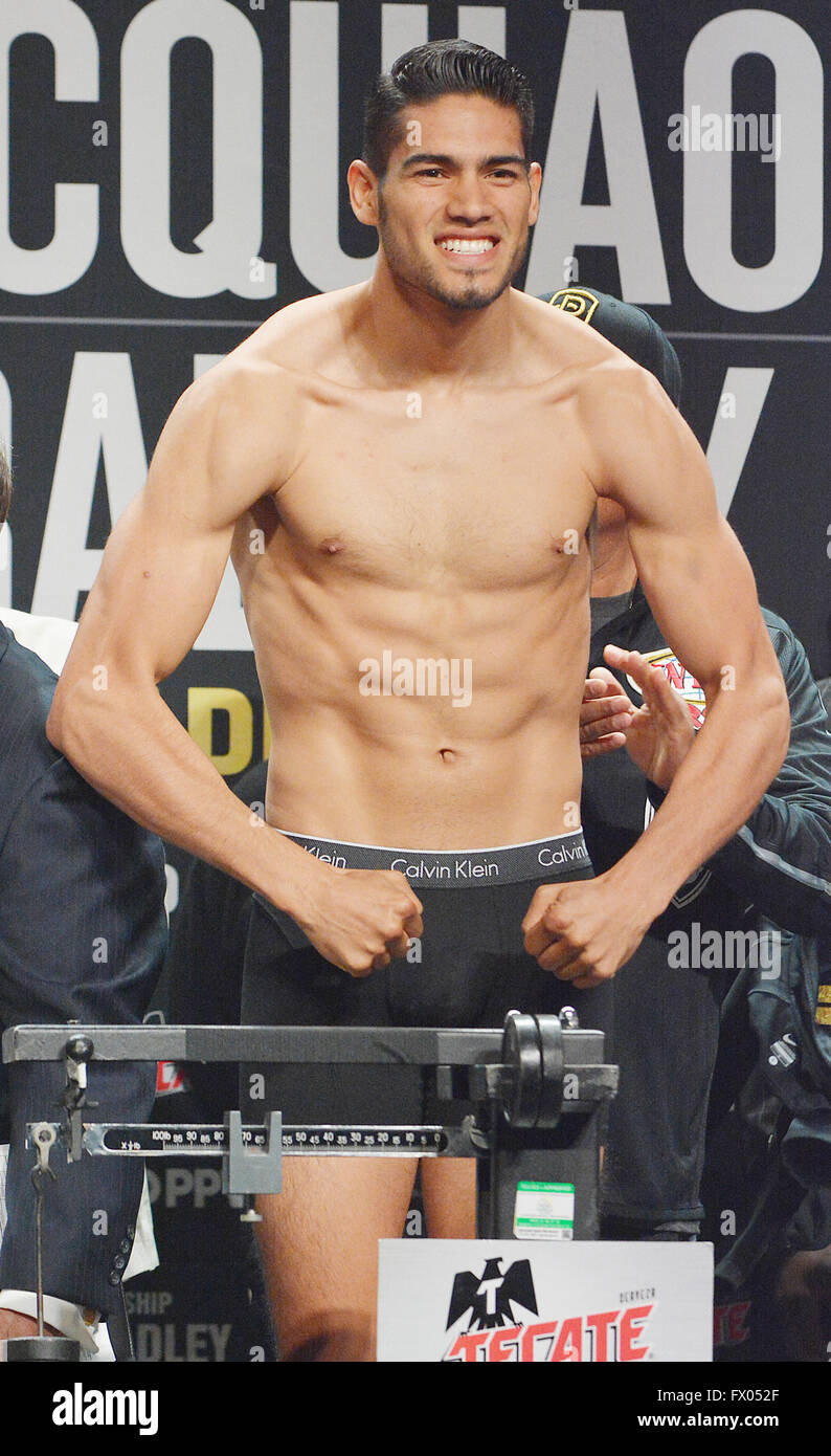 Las Vegas, Nevada, USA. 8th Apr, 2016. Boxer Gilberto Ramirez attends ...