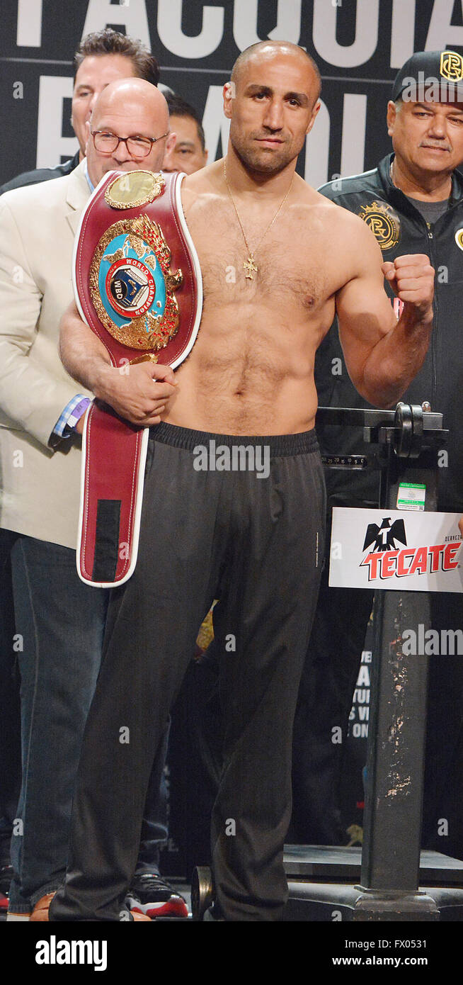 Las Vegas, Nevada, USA. 8th Apr, 2016. Boxer Arthur Abraham attends the ...