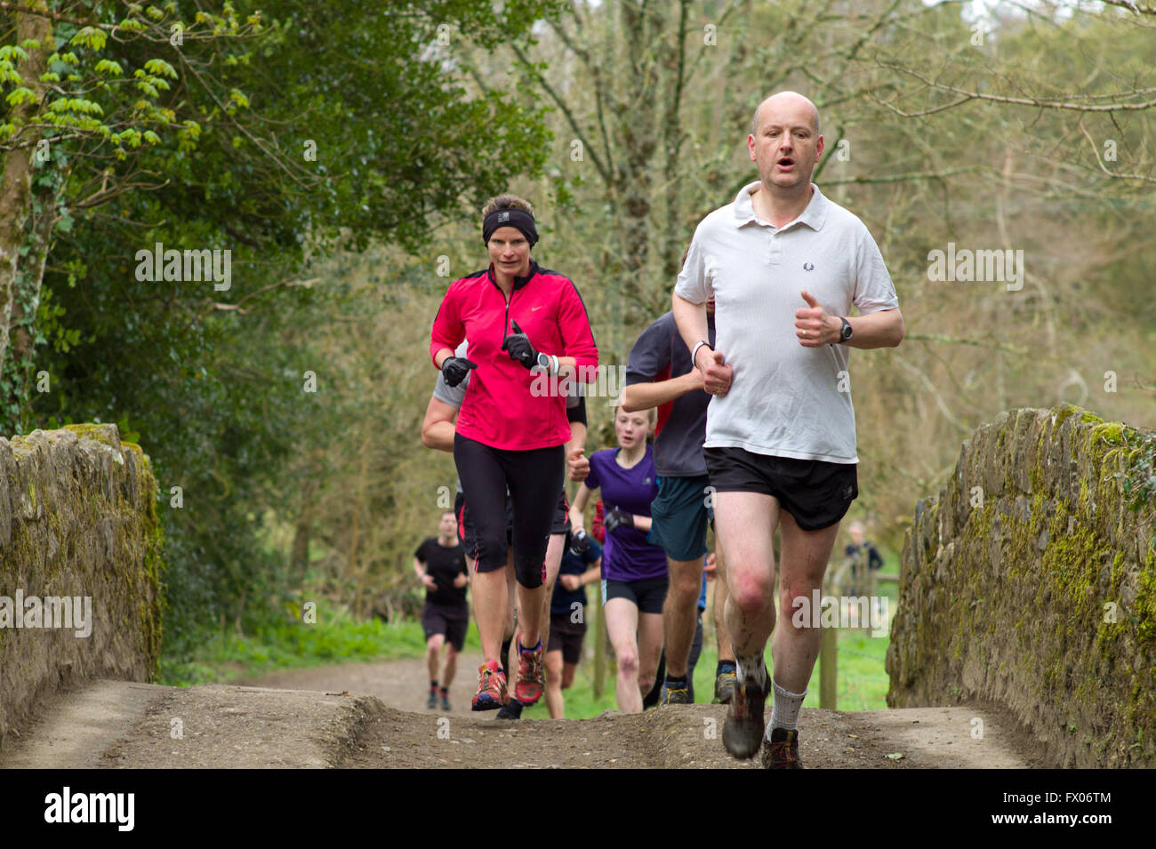 Bovey Tracey, Devon, UK. 09th Apr, 2016. Parke 5 kilometer fun run at ...