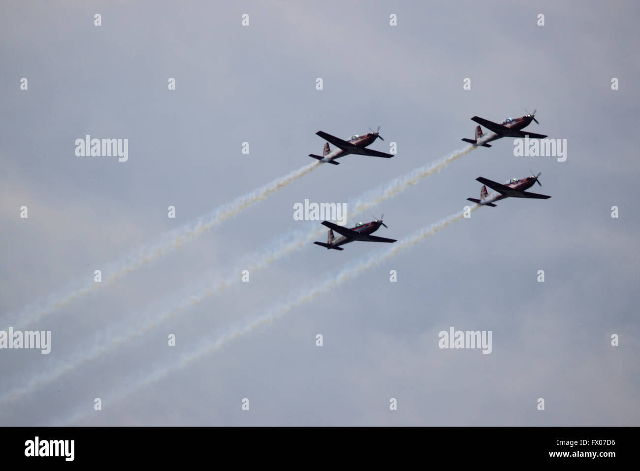 East Jakarta, Indonesia. 09th Apr, 2016. Indonesian Air force aerobatic ...