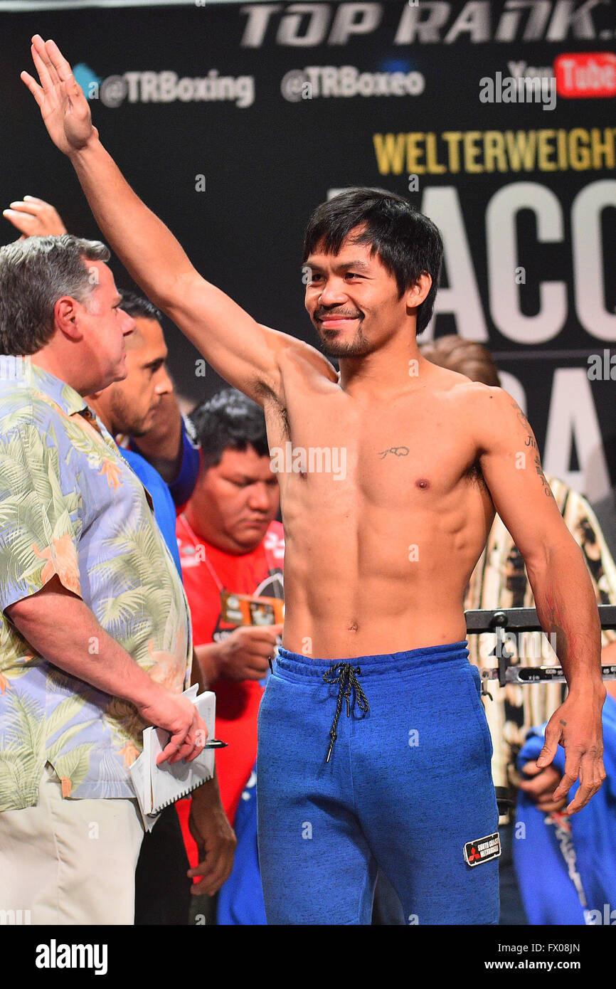 Las Vegas, Nevada, USA. 08th Apr, 2016. Manny Pacquiao (Sarangani ...