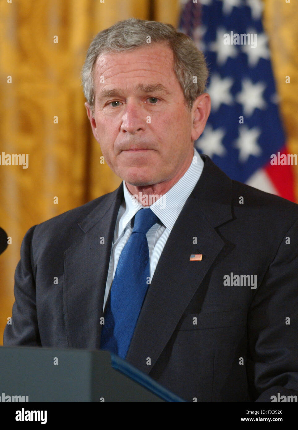 Washington Dc April 4 2005 United States President George W