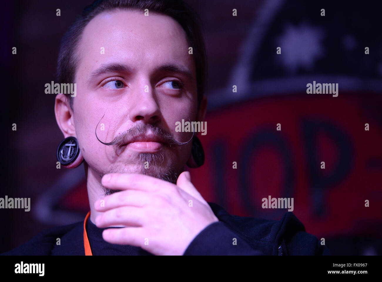 Moscow, Russia. 09th Apr, 2016. A man takes part in the 4th Russian ...