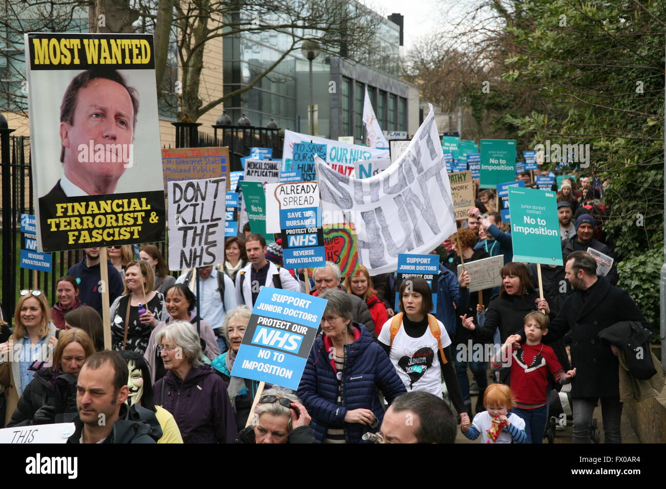 Junior Doctors March to Save the NHS Stock Photo - Alamy