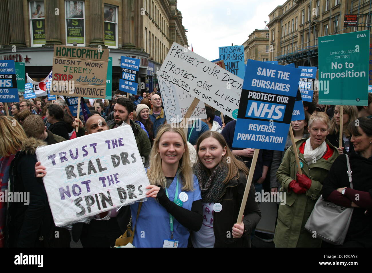 Junior Doctors Rally to Save the NHS Stock Photo - Alamy