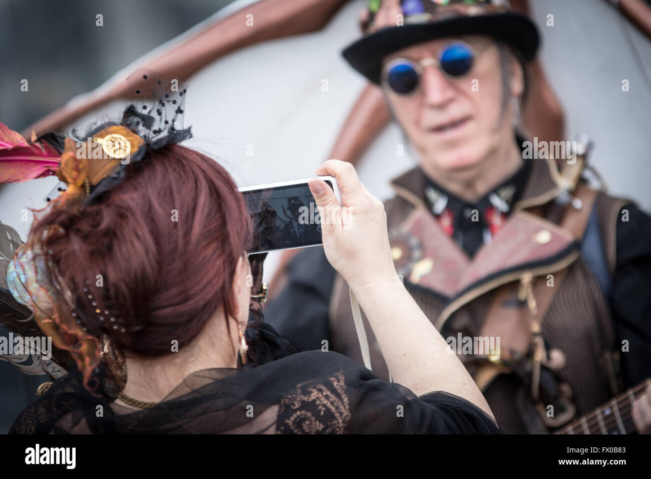 Rome, Italy. 09th Apr, 2016. A cosplayer poses during a cosplay contest ...