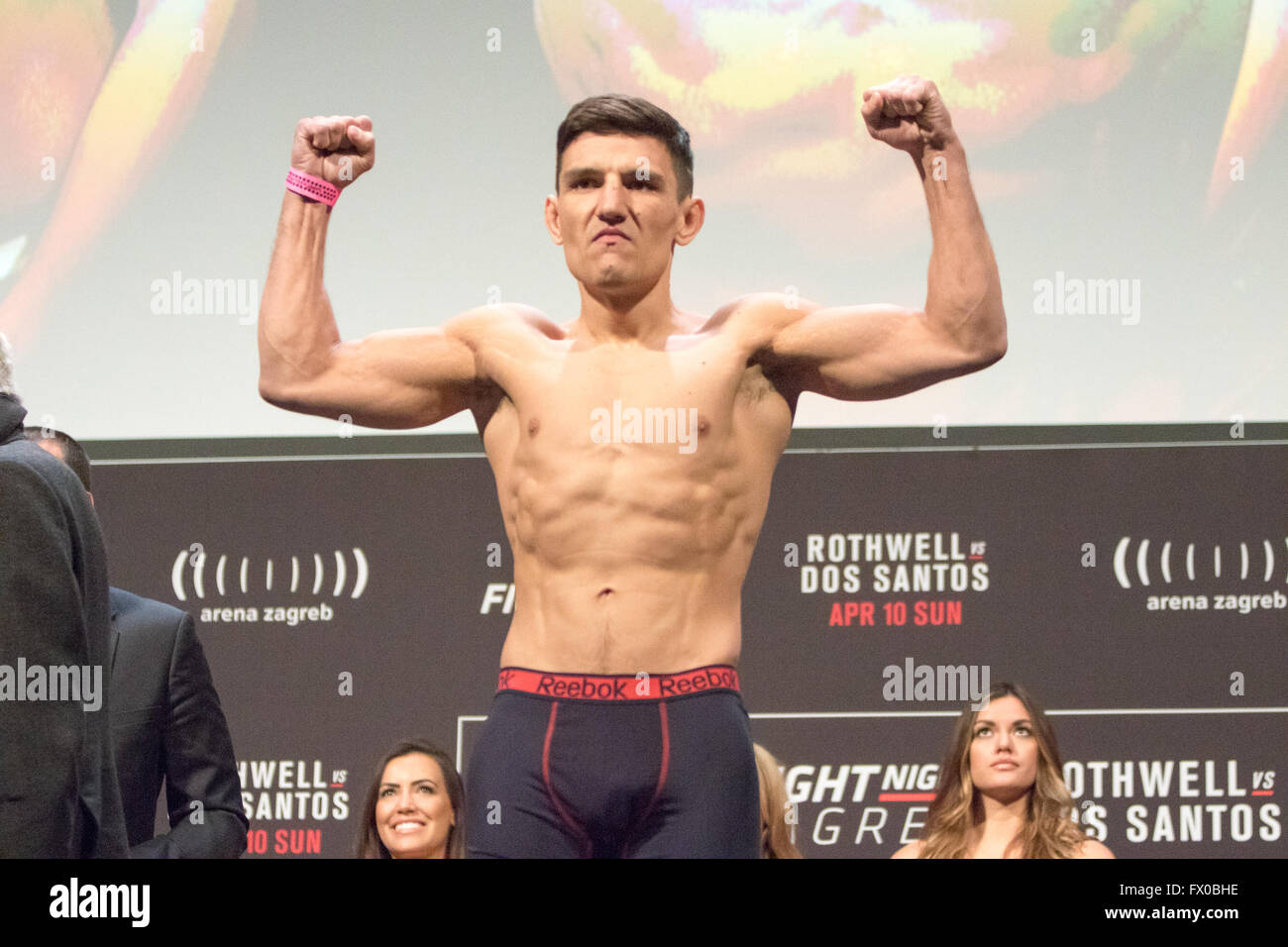 Filip Pejic celebrates making the weight Stock Photo - Alamy