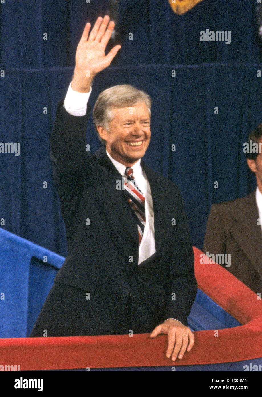United States President Jimmy Carter delivers his speech accepting his ...