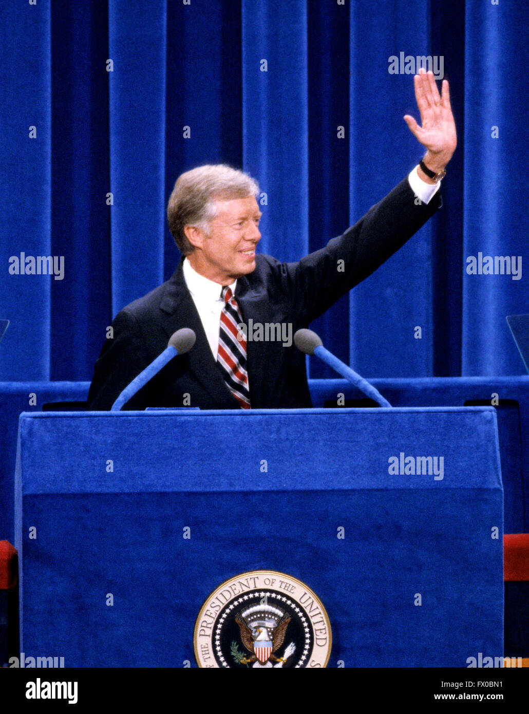 United States President Jimmy Carter delivers his speech accepting his ...