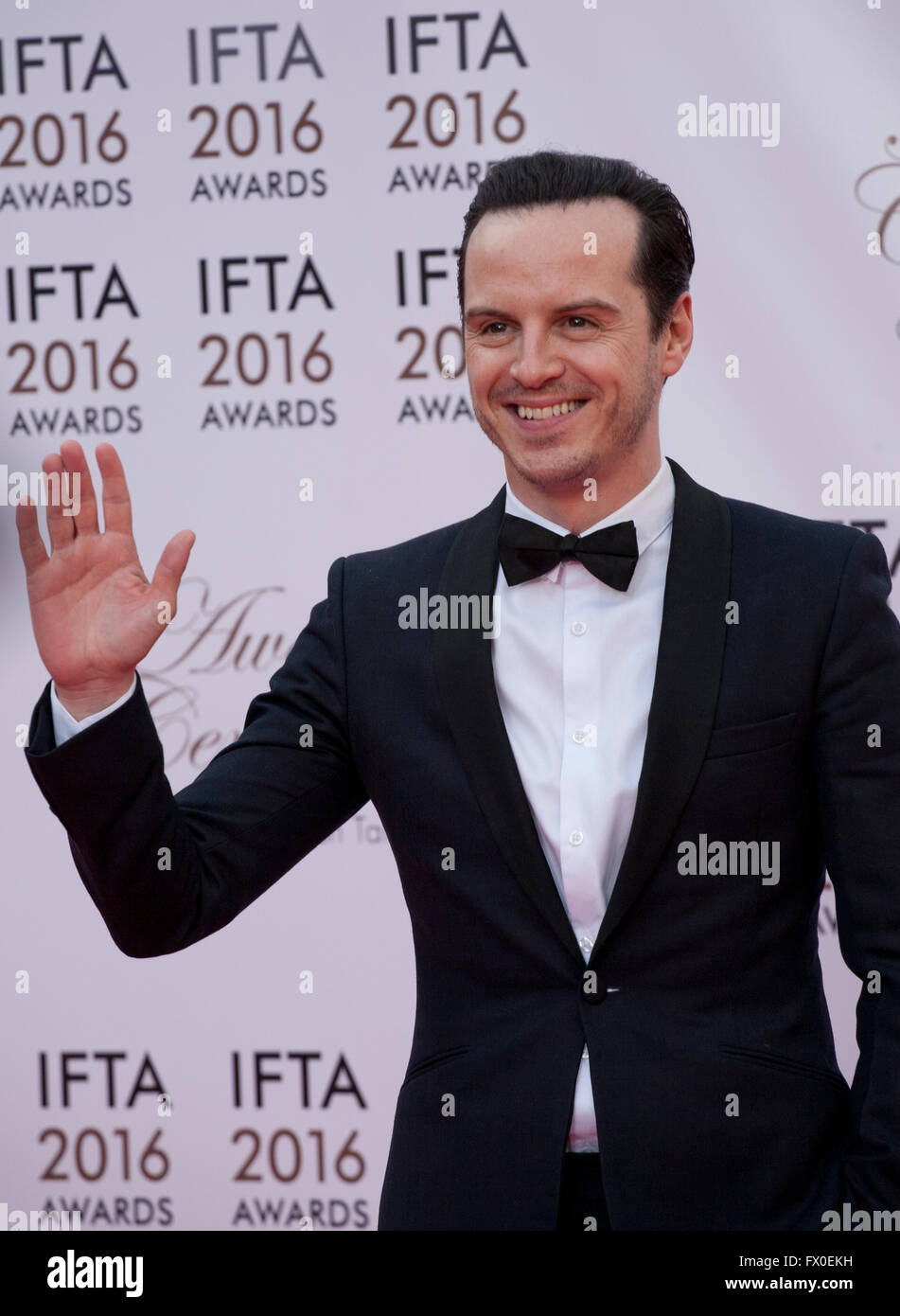 Dublin, Ireland. 9th April, 2016. Actor Andrew Scott at the IFTA Film ...