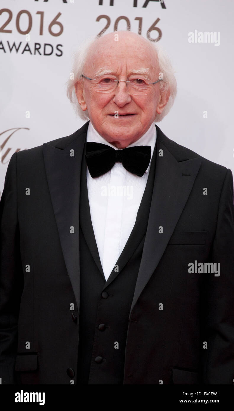Dublin, Ireland. 9th April, 2016. The President of Ireland, Michael D ...