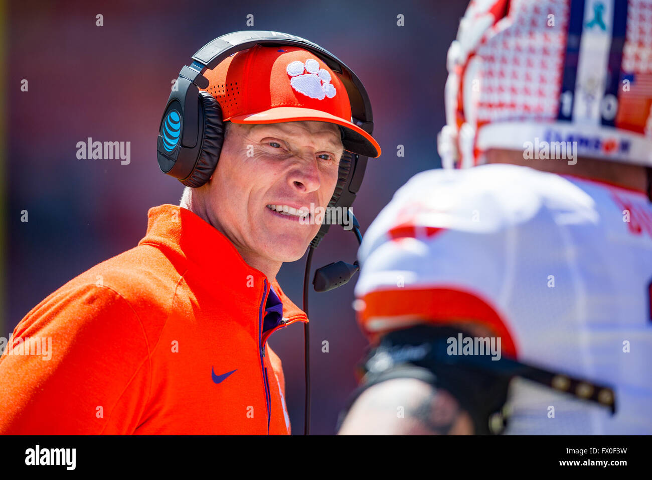 Clemson Defensive Coordinator Brent Venables during the Clemson ...