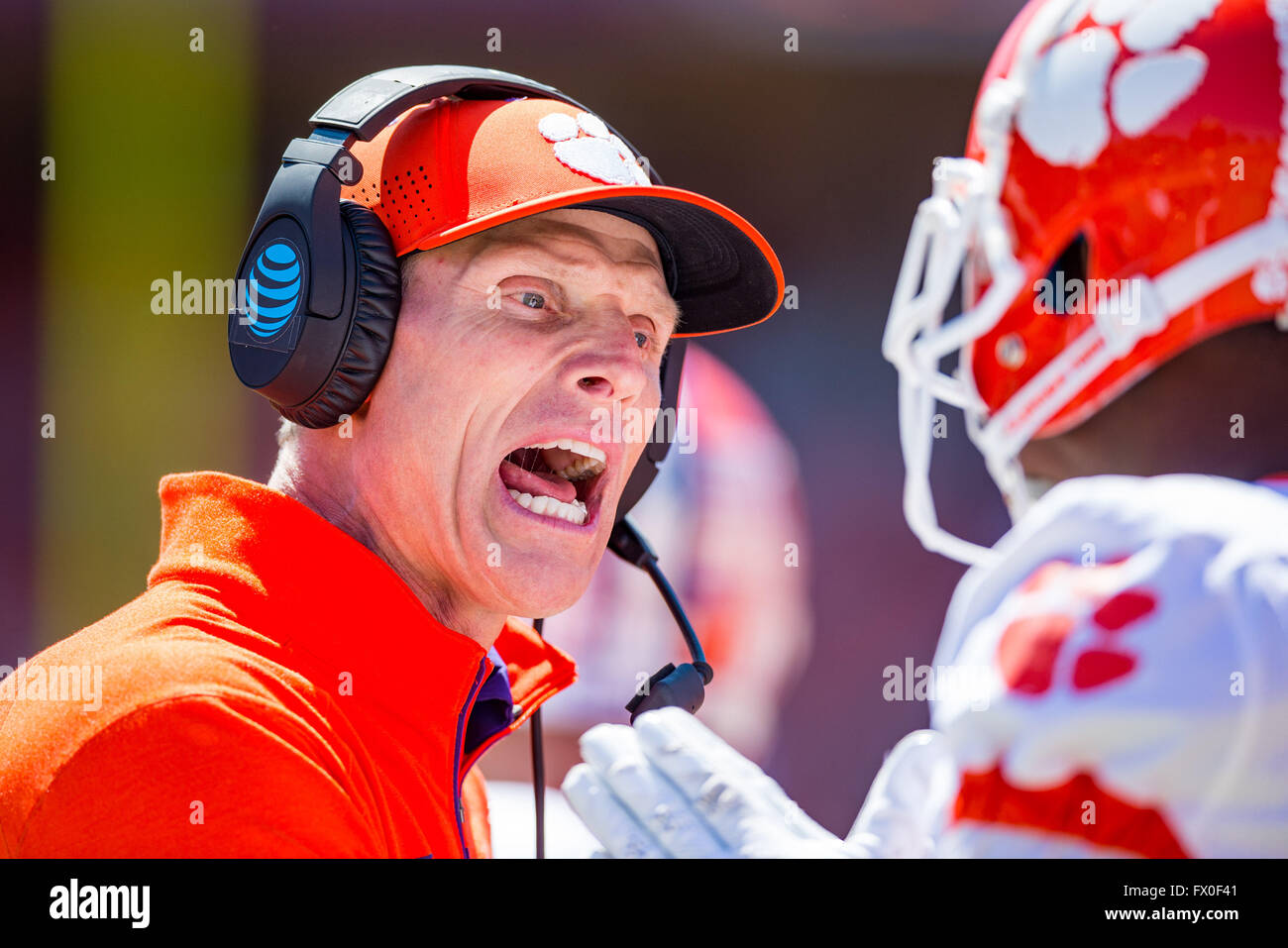 Clemson Defensive Coordinator Brent Venables during the Clemson ...