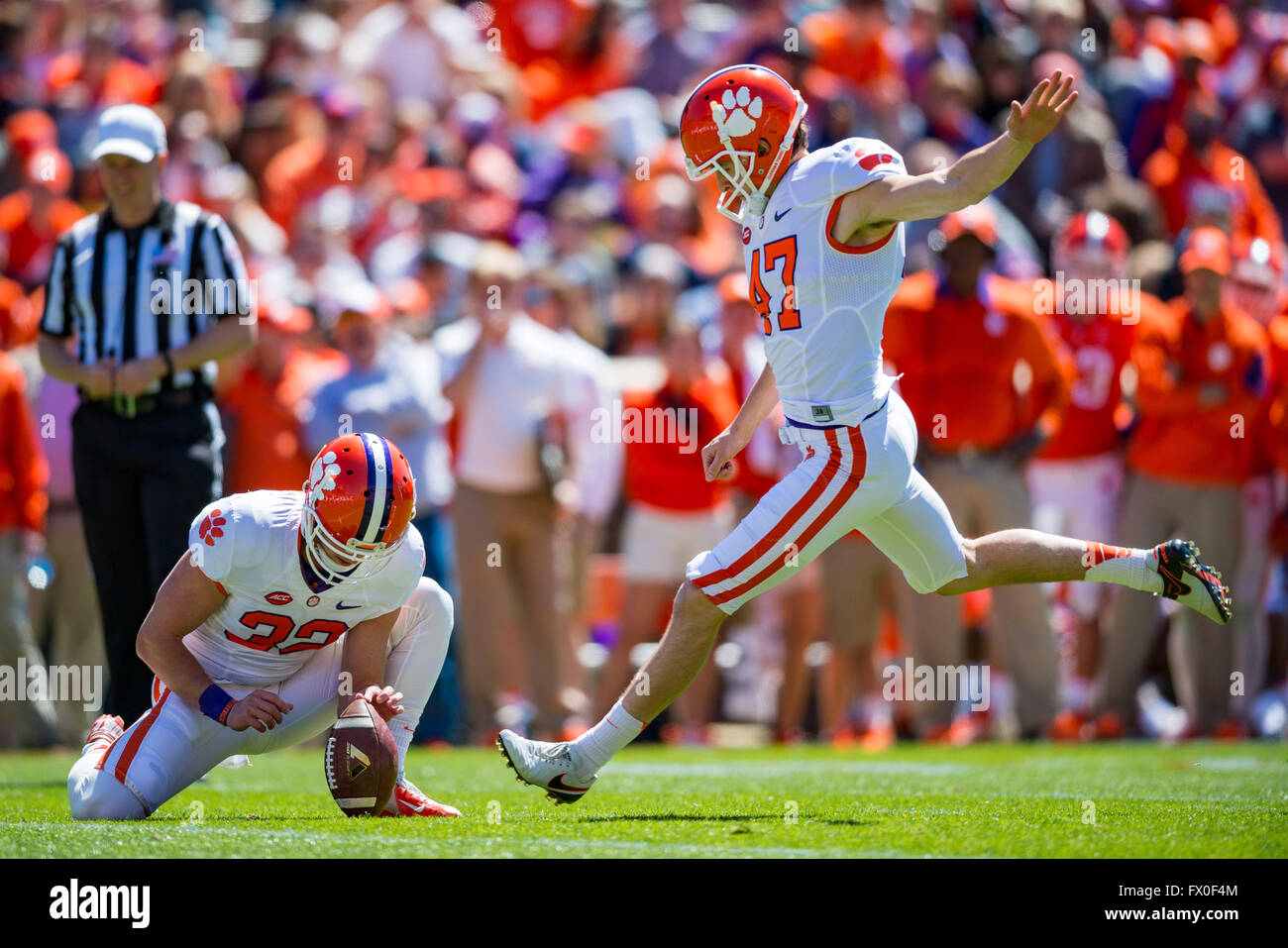 Clemson PK Alex Spence (47) during the Clemson Football Spring Game ...