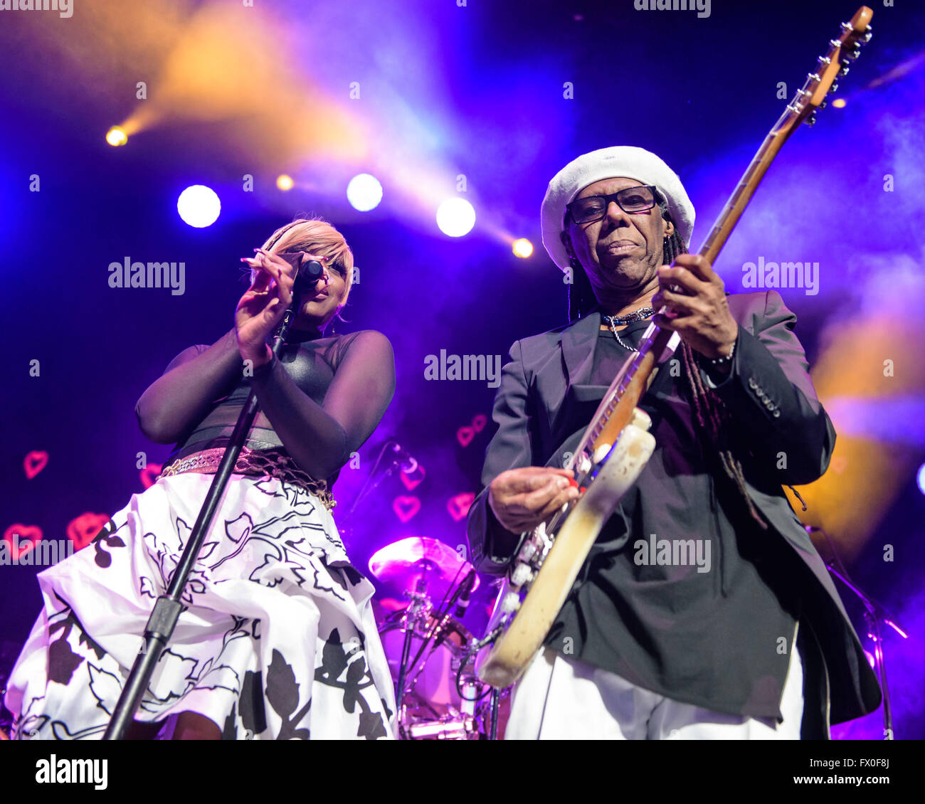 Washington, D.C, USA. 8th Apr, 2016. KIM DAVIS and NILE RODGERS of Chic ...