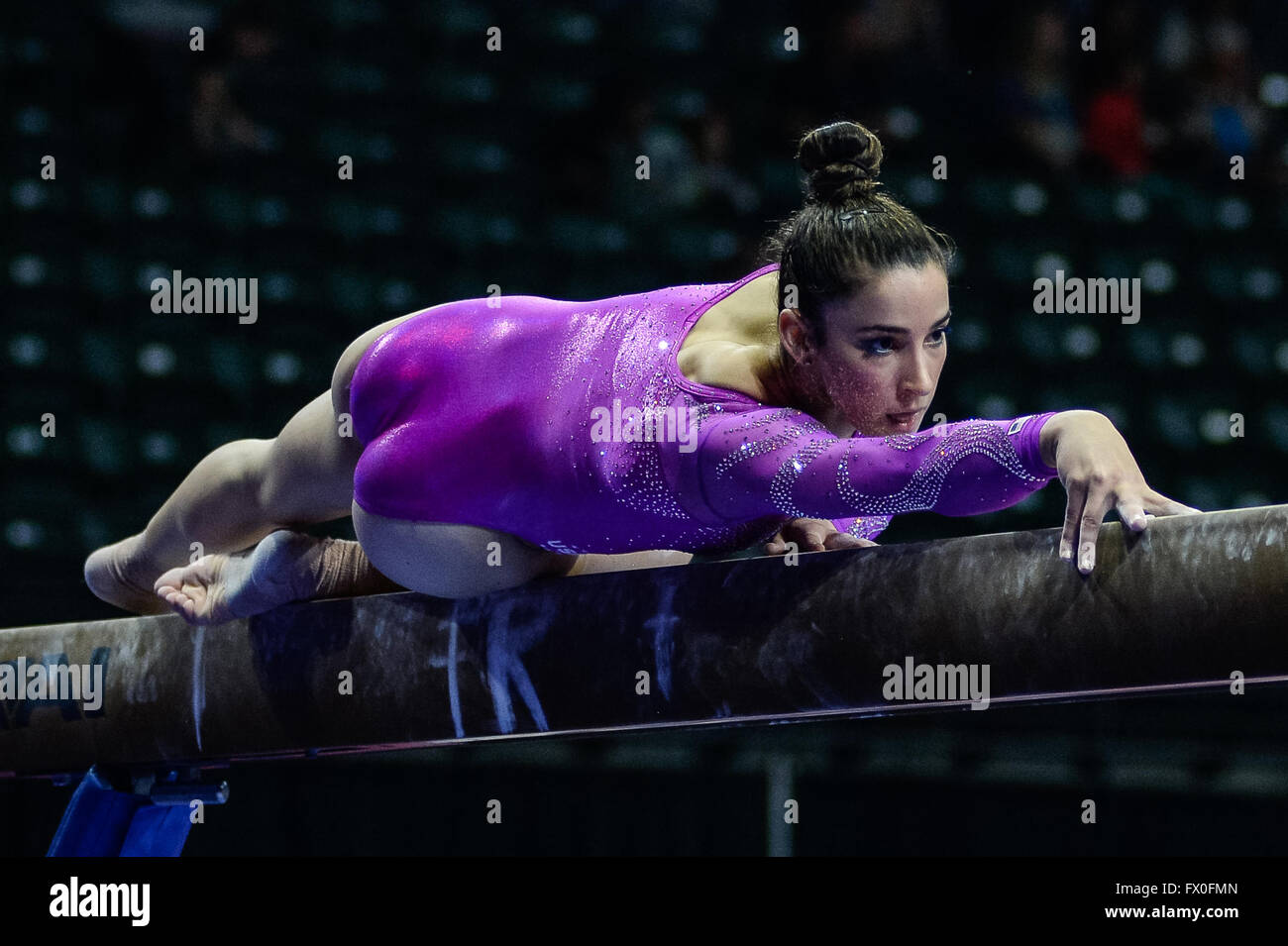 Everett, USA. 9th Apr, 2016. Olympian ALY RAISMAN from the United ...