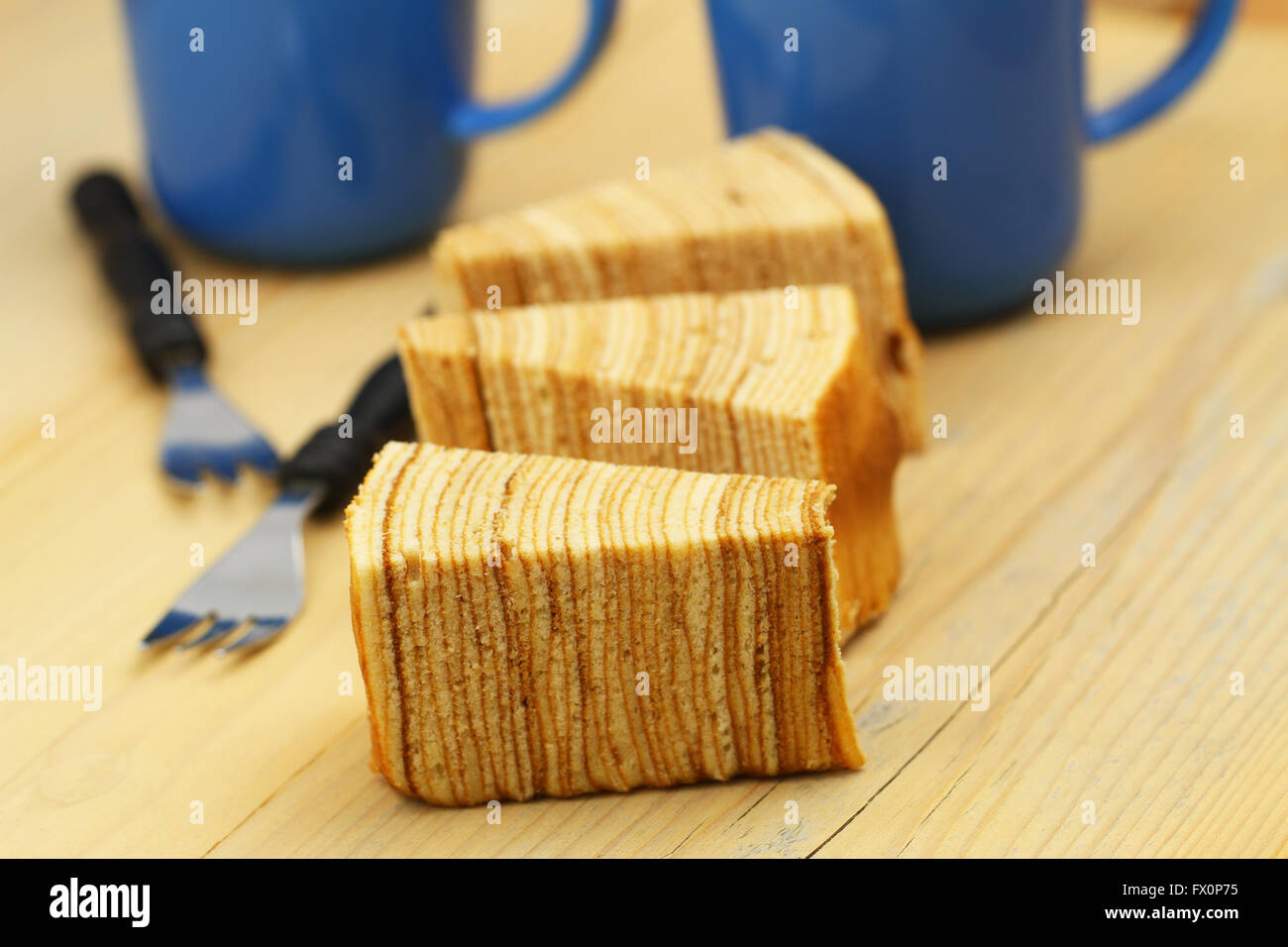 Sekacz, slices of traditional Polish spit cake Stock Photo - Alamy
