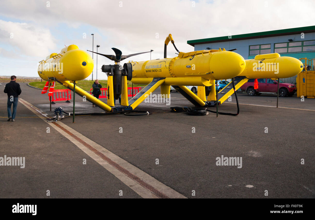 Sustainable Marine Energy Ltd.'s "PLAT-O" tidal energy platform, with ...