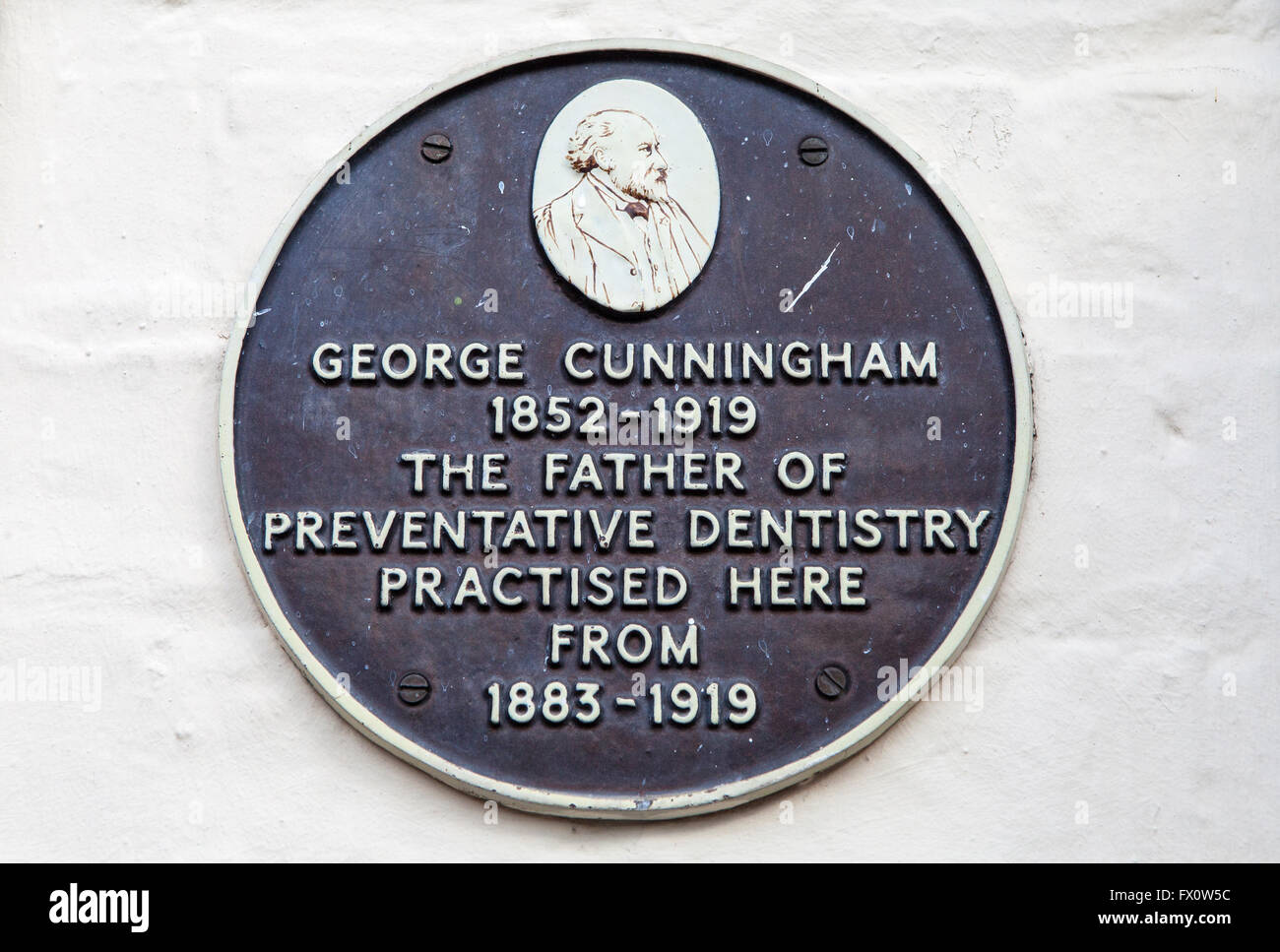 A plaque marking the location where George Cunningham - the father of ...