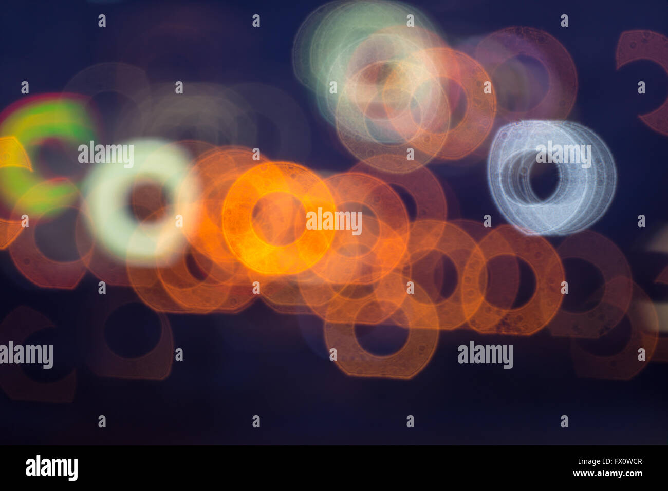 Artistic blur and donut bokeh of downtown Kuala Lumpur, Malaysia Stock ...
