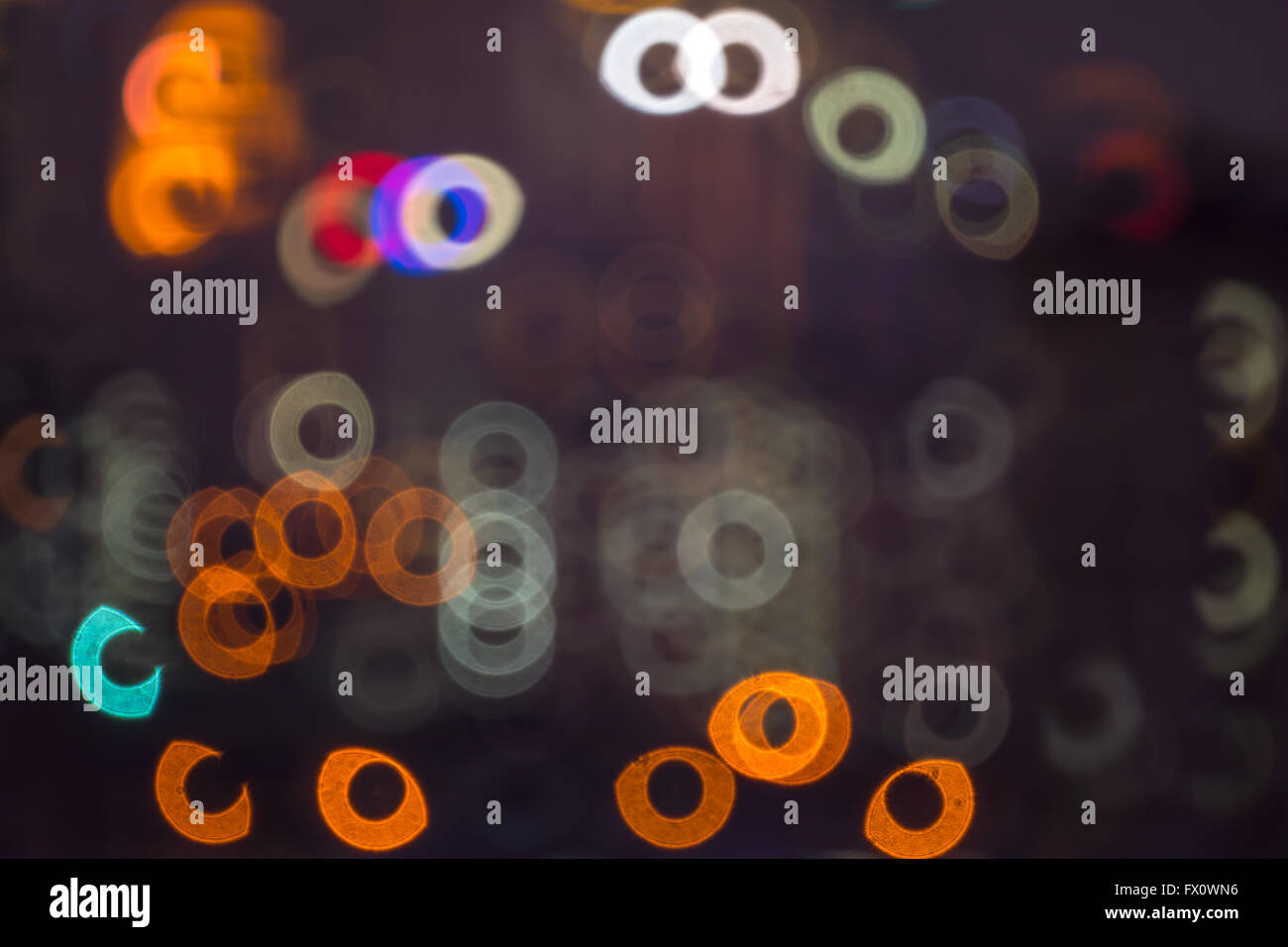 Artistic blur and donut bokeh of downtown Kuala Lumpur, Malaysia Stock ...