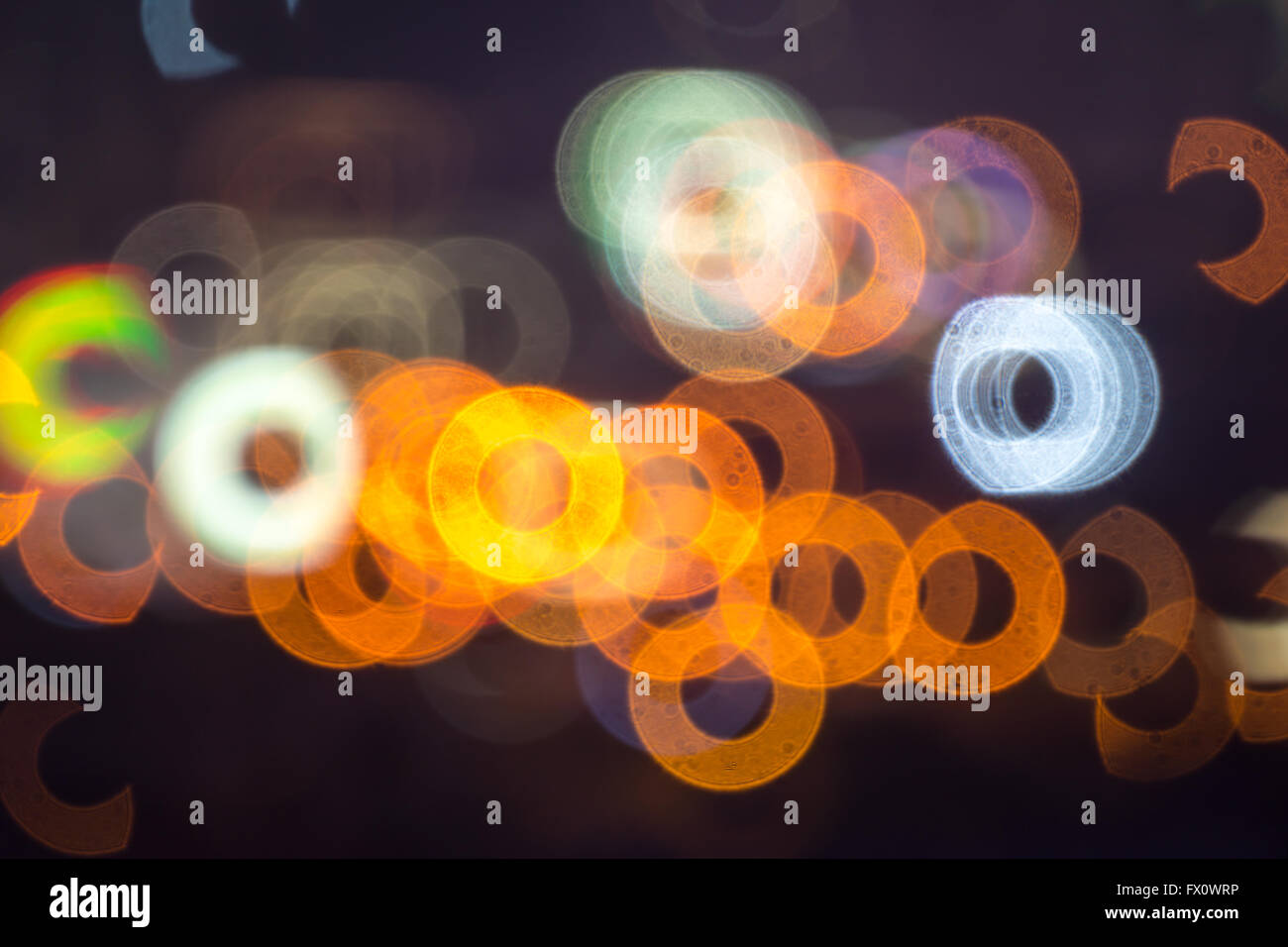 Artistic blur and donut bokeh of downtown Kuala Lumpur, Malaysia Stock ...
