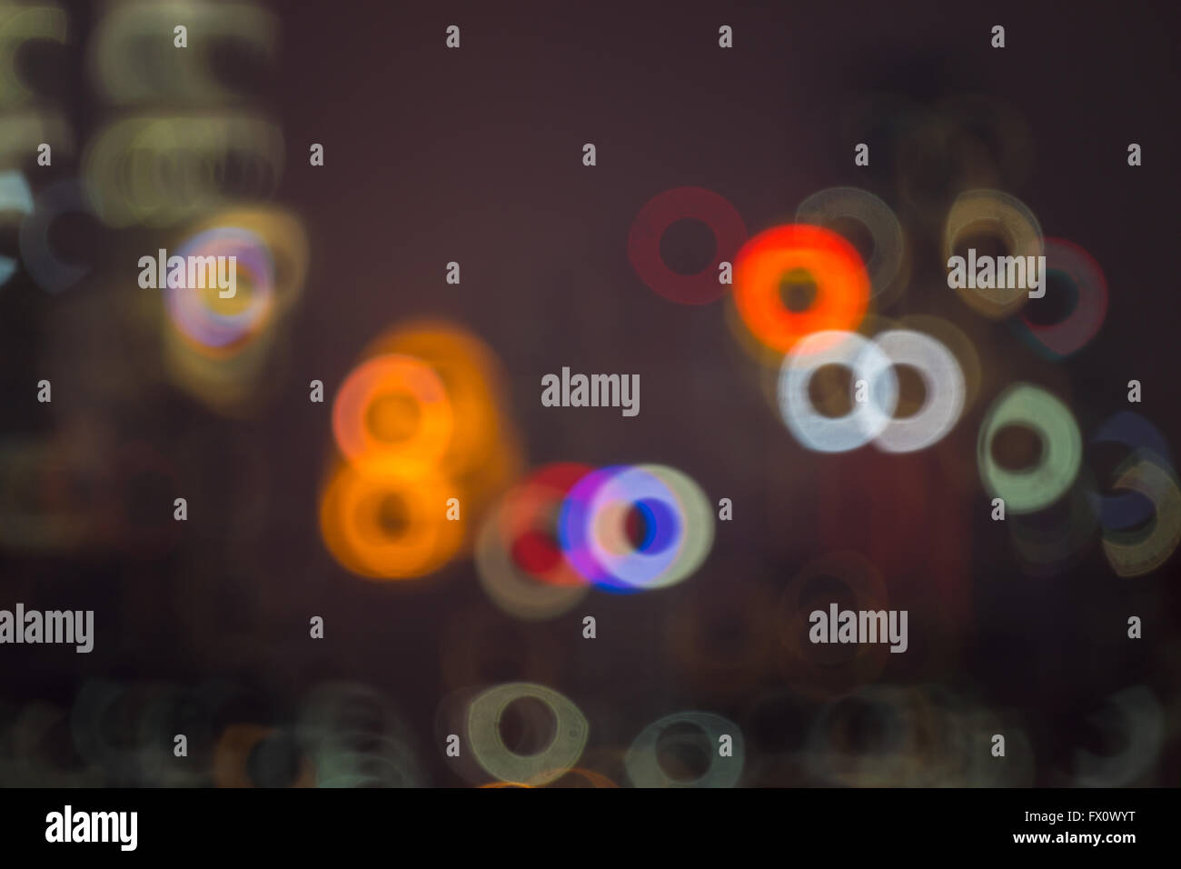 Artistic blur and donut bokeh of downtown Kuala Lumpur, Malaysia Stock ...