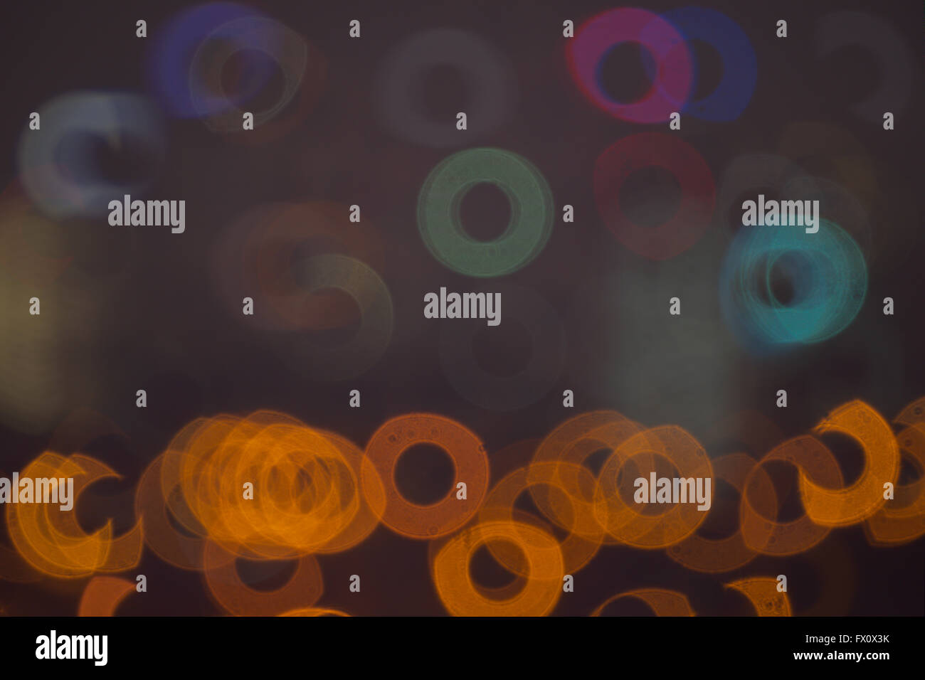 Artistic blur and donut bokeh of downtown Kuala Lumpur, Malaysia Stock ...