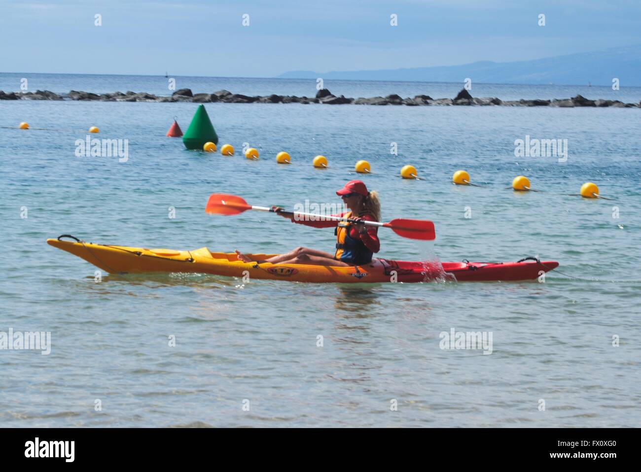 People doing kayak Stock Photo - Alamy