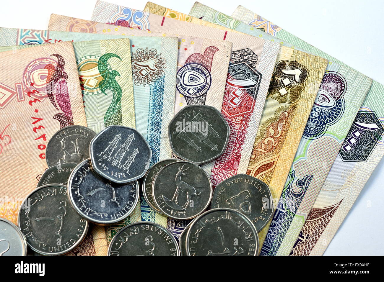 United arab emirates currency hi-res stock photography and images - Alamy
