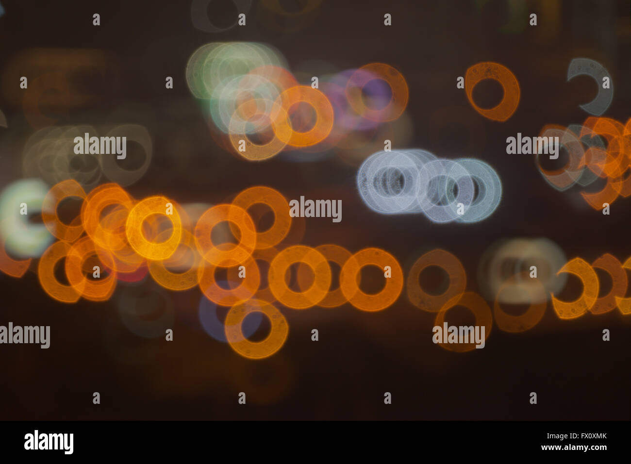 Artistic blur and donut bokeh of downtown Kuala Lumpur, Malaysia Stock ...