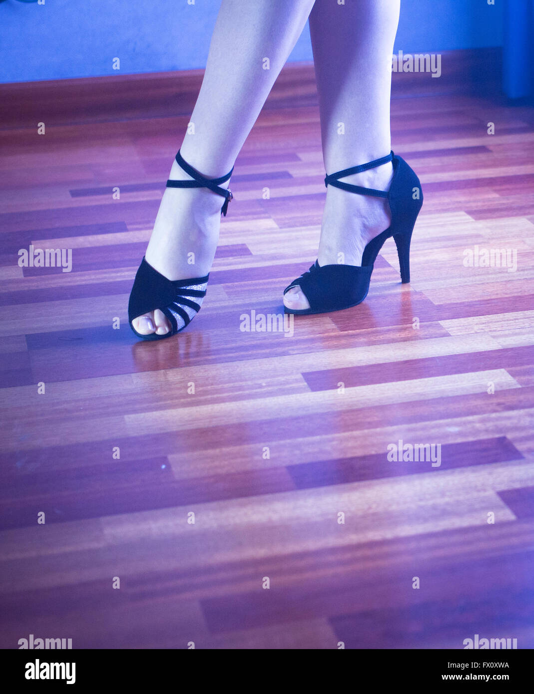 Female ballroom, standard, sport dance, latin and salsa dancer feet and ...
