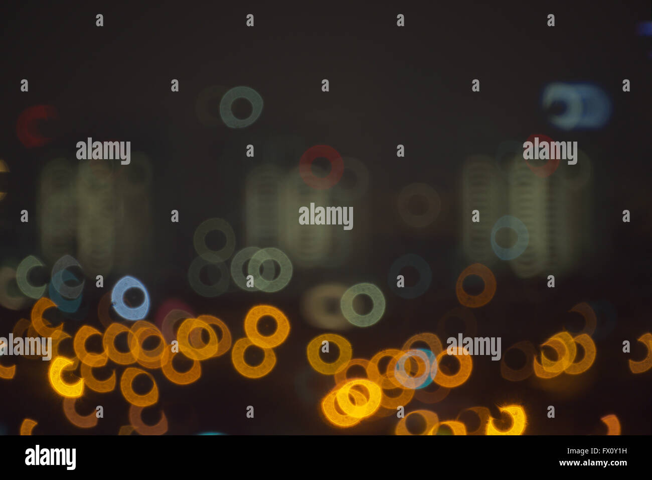 Artistic blur and donut bokeh of downtown Kuala Lumpur, Malaysia Stock ...