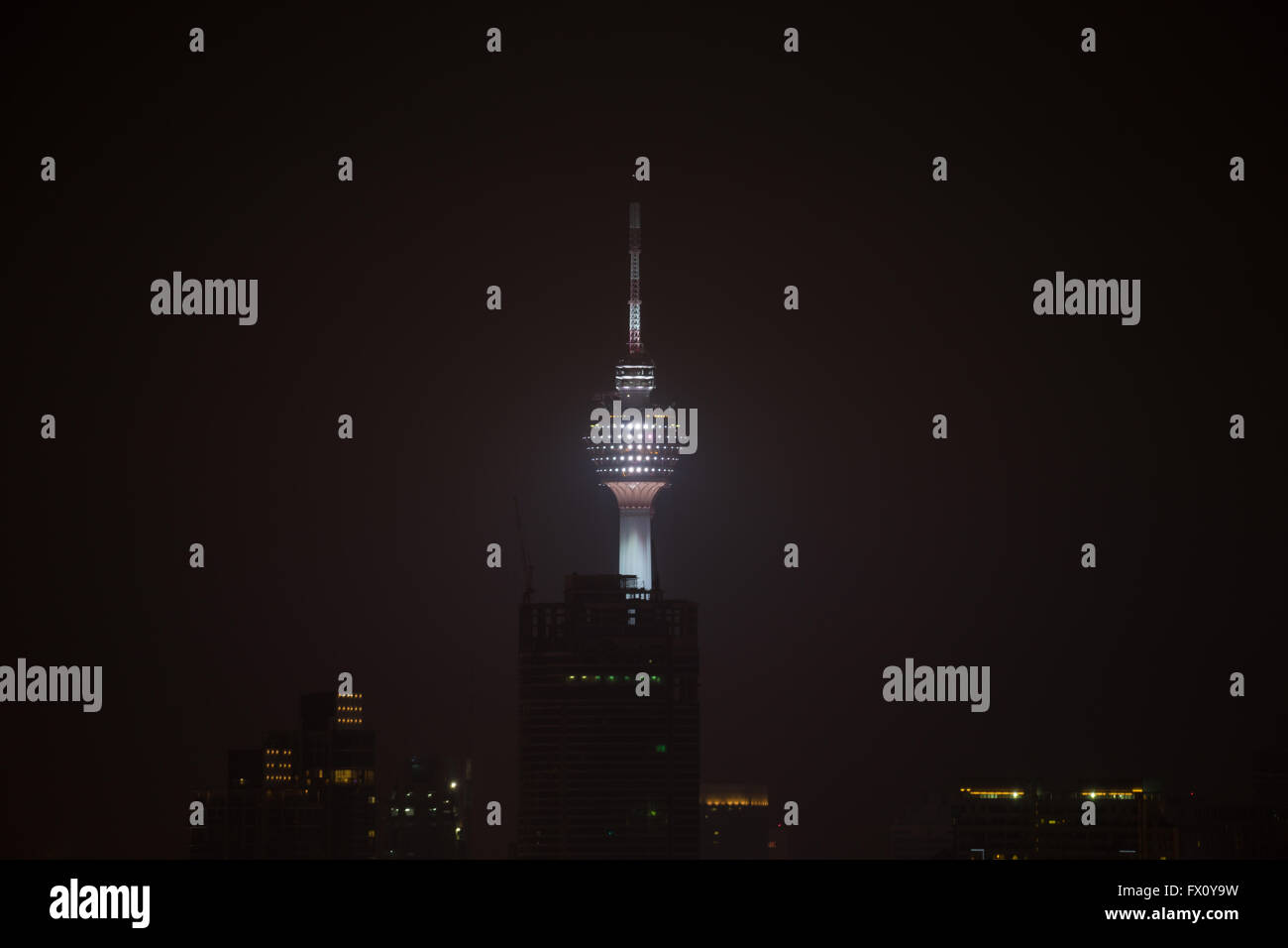 Night view over downtown Kuala Lumpur, Malaysia Stock Photo - Alamy