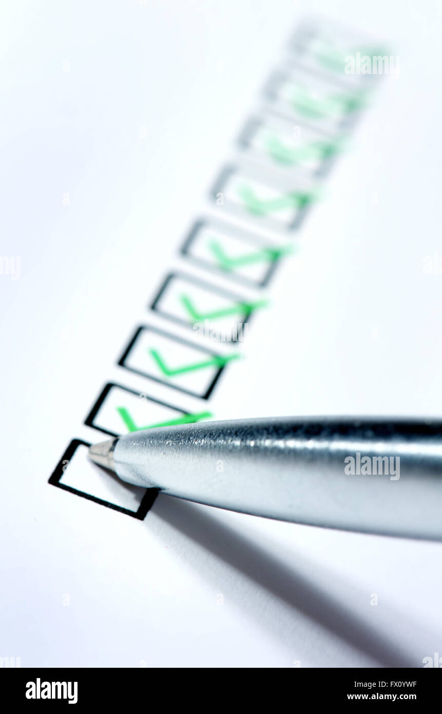 Check box green check mark hi-res stock photography and images - Alamy