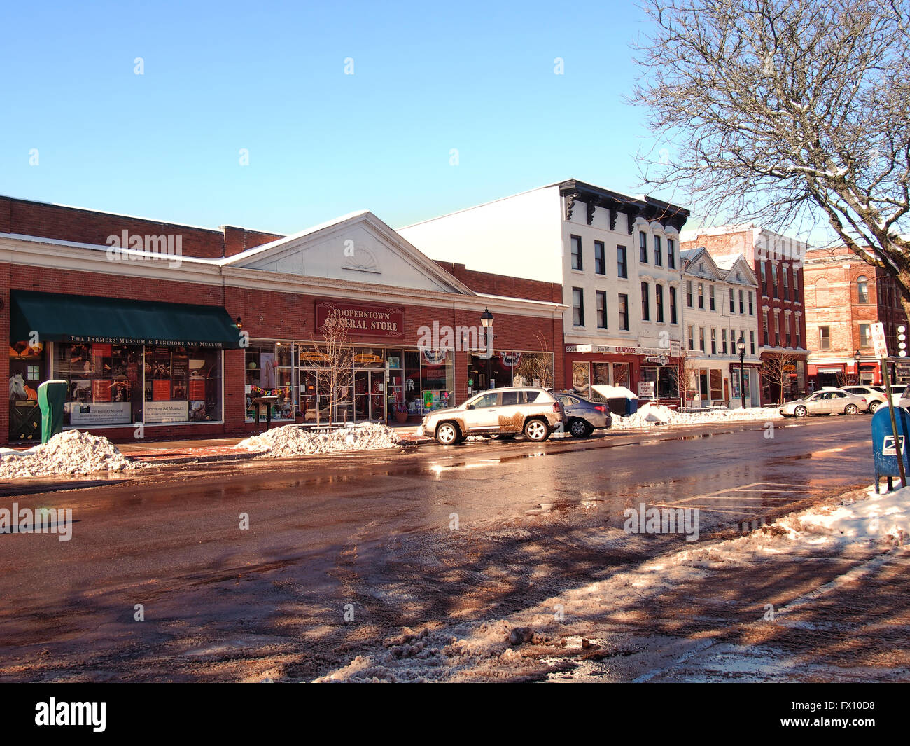 Cooperstown , New York main street Stock Photo - Alamy