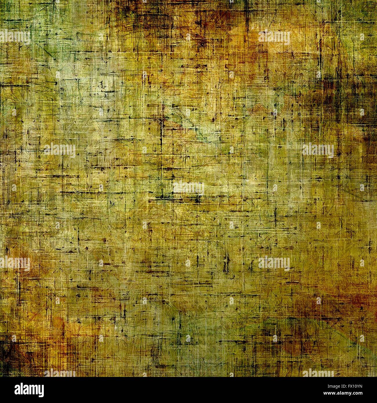 Grunge aging texture, art background. With yellow, brown, green ...