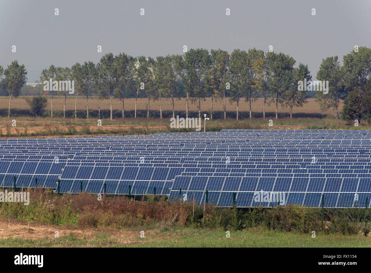 large solar panel system installed on an open field Stock Photo - Alamy