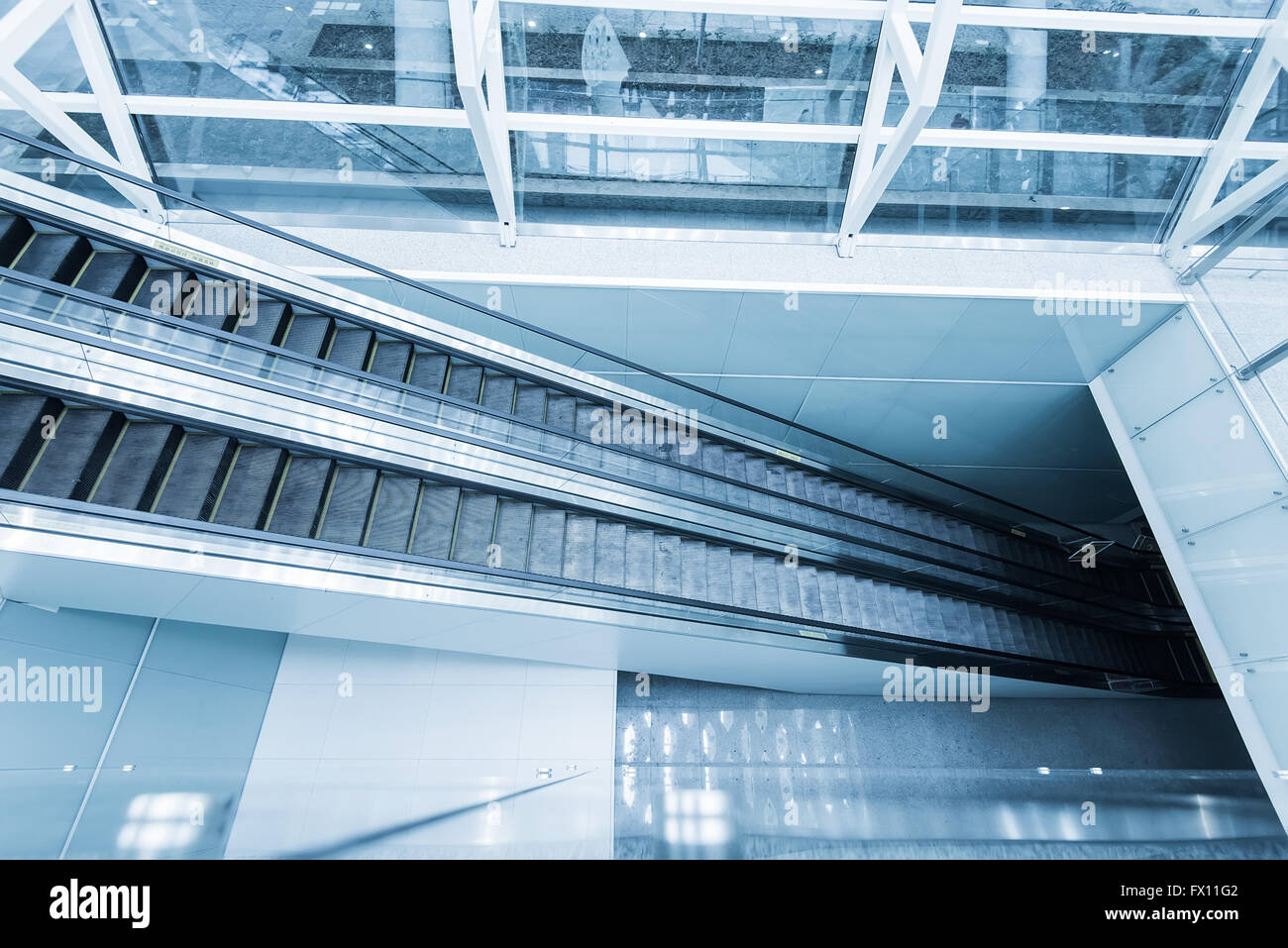 staircase in an airport Stock Photo - Alamy