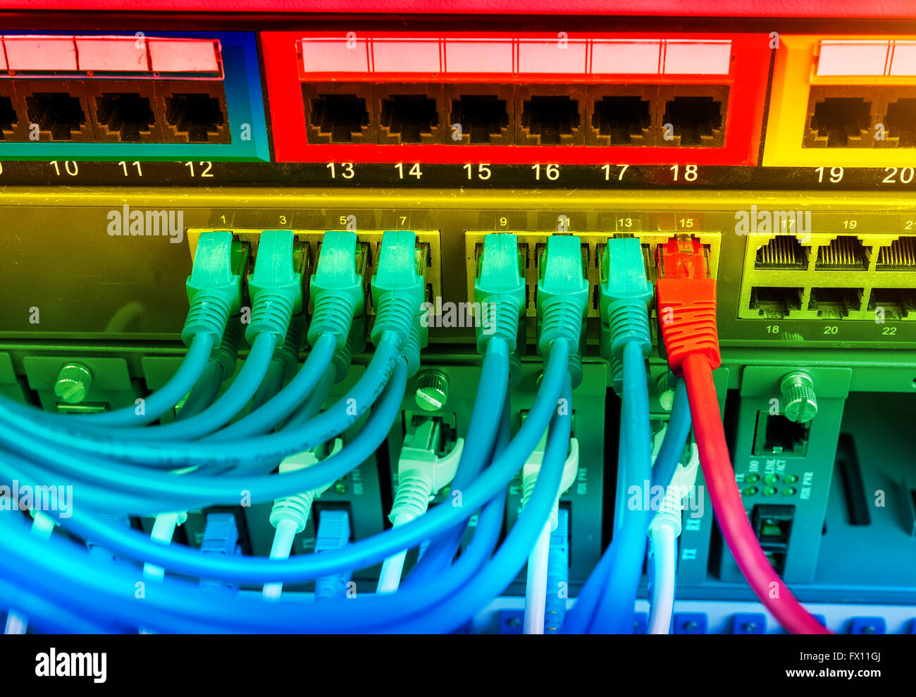 Network switch and ethernet cables,Data Center Concept Stock Photo - Alamy