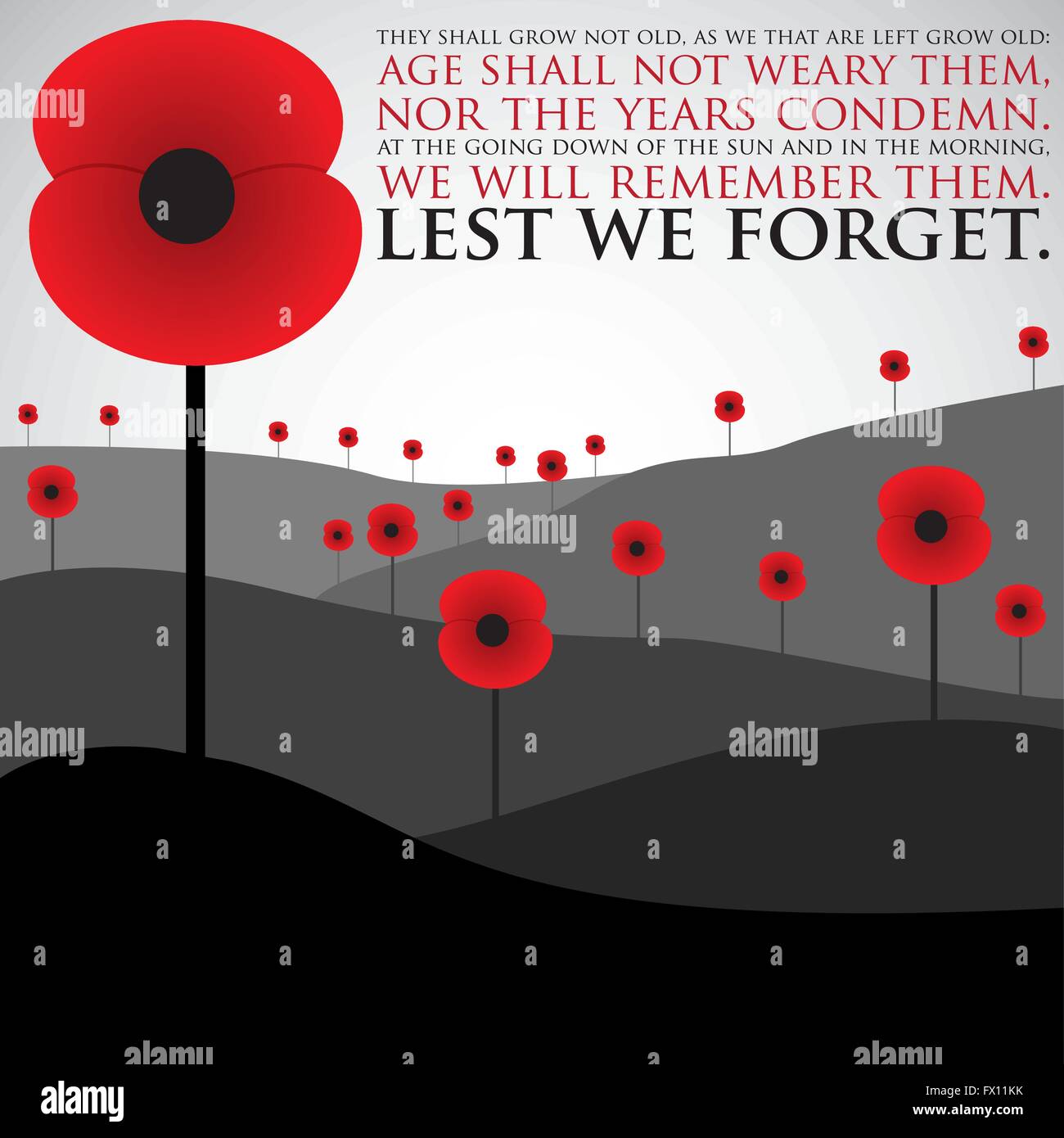 Remembrance Day card in vector format Stock Vector Image & Art - Alamy