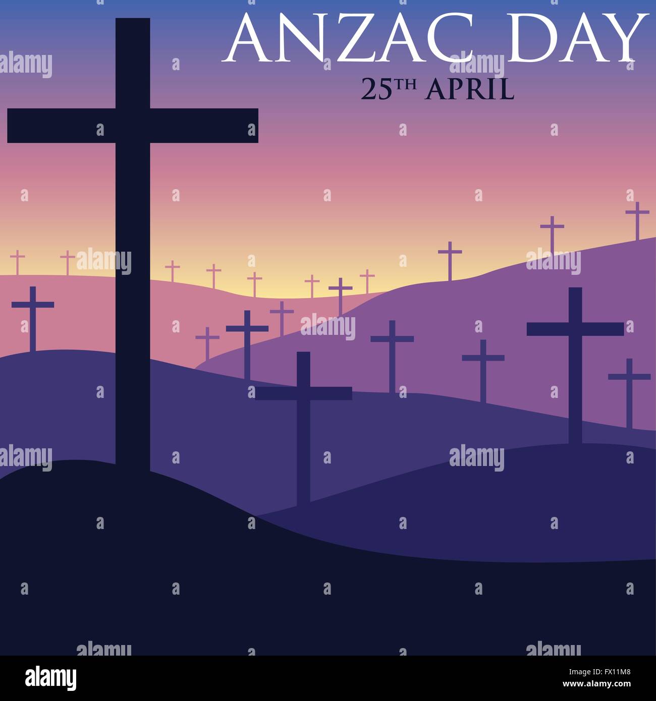 ANZAC (Australia New Zealand Army Corps) Day card in vector format ...