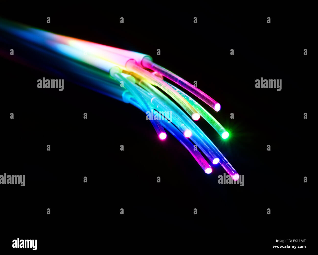 multicolor fiber optics Stock Photo - Alamy