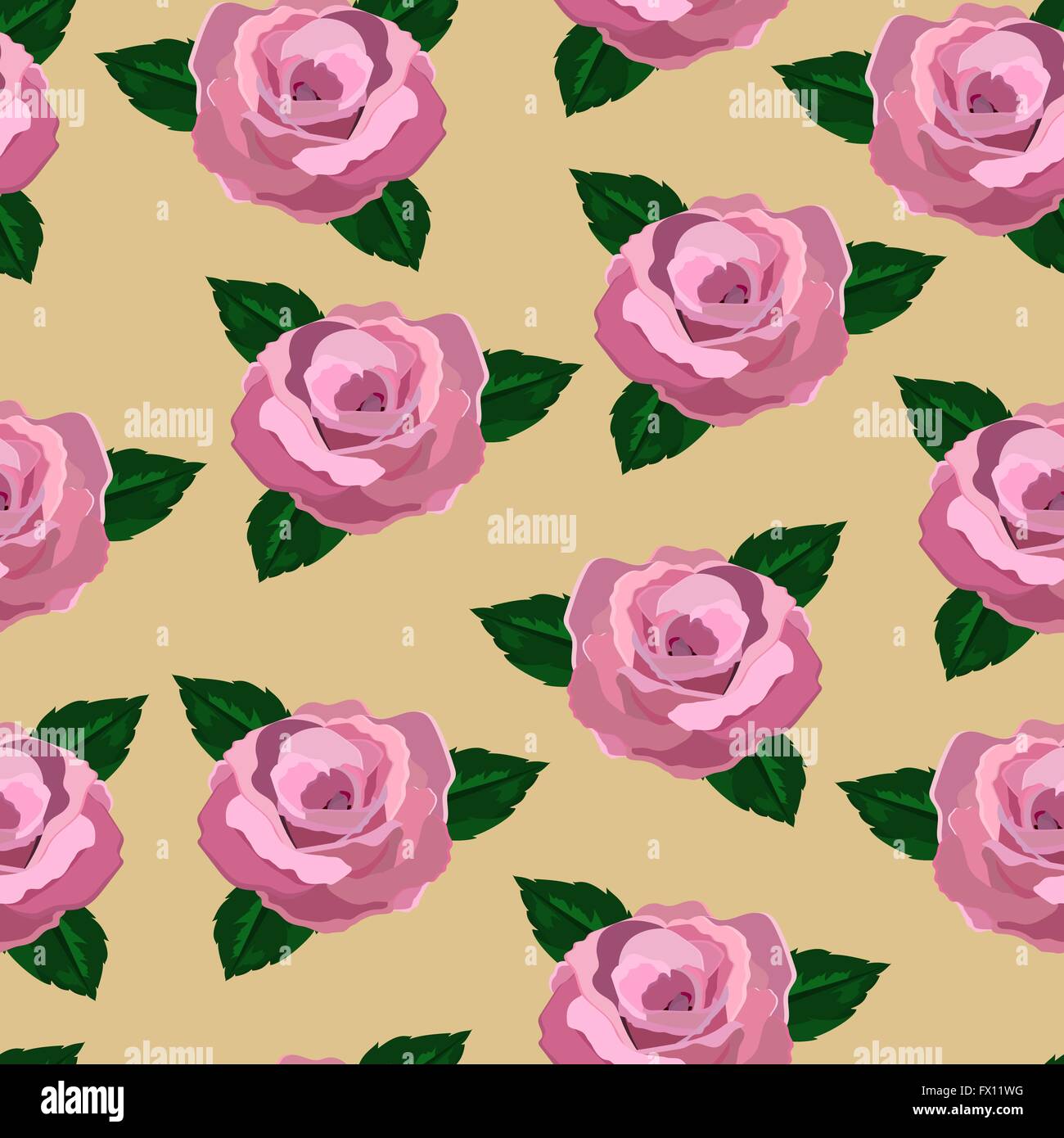 Seamless wallpaper pink roses Stock Vector Image & Art - Alamy