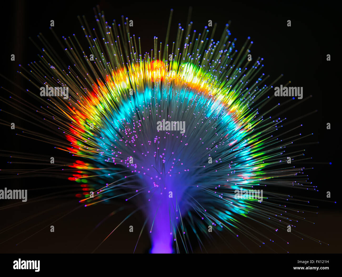 Optical fibres emitting light optical hi-res stock photography and ...