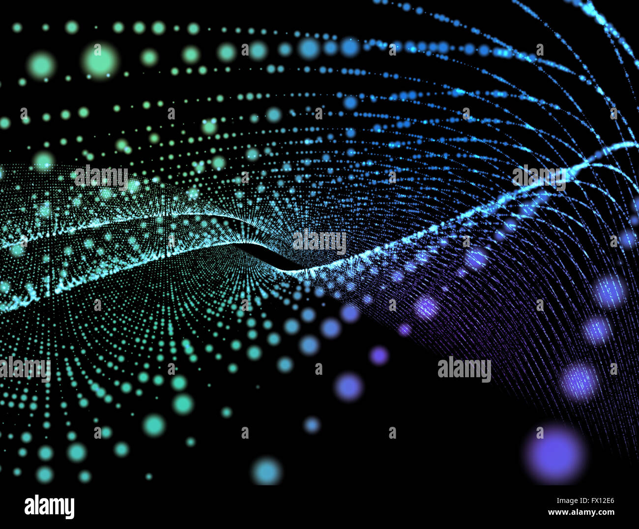 Abstract digital background glowing particles in space Stock Photo - Alamy